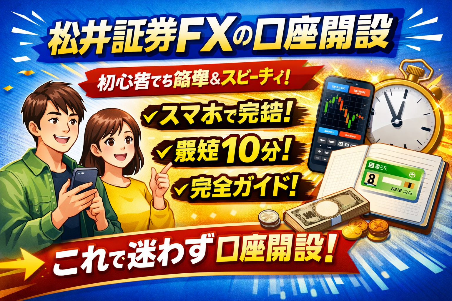 サクッとお金マスター – 【10分で完了】松井証券FXの口座開設、初心者がつまずかない全手順を完全解説